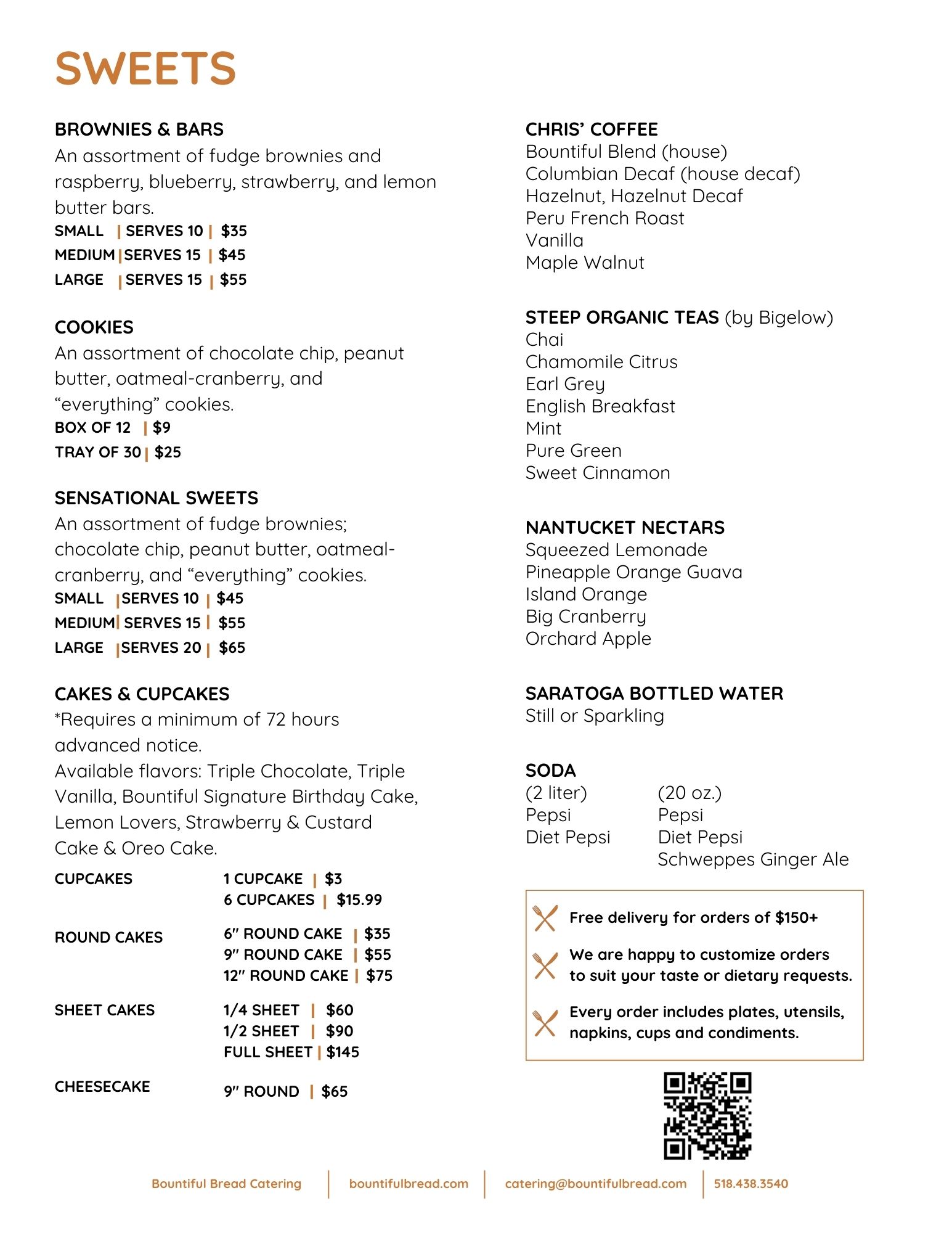 Catering Menu – Bountiful Bread